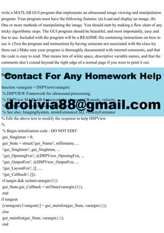 MATLAB GUI FOR ULTRASOUND IMAGE VIEWING | PDF