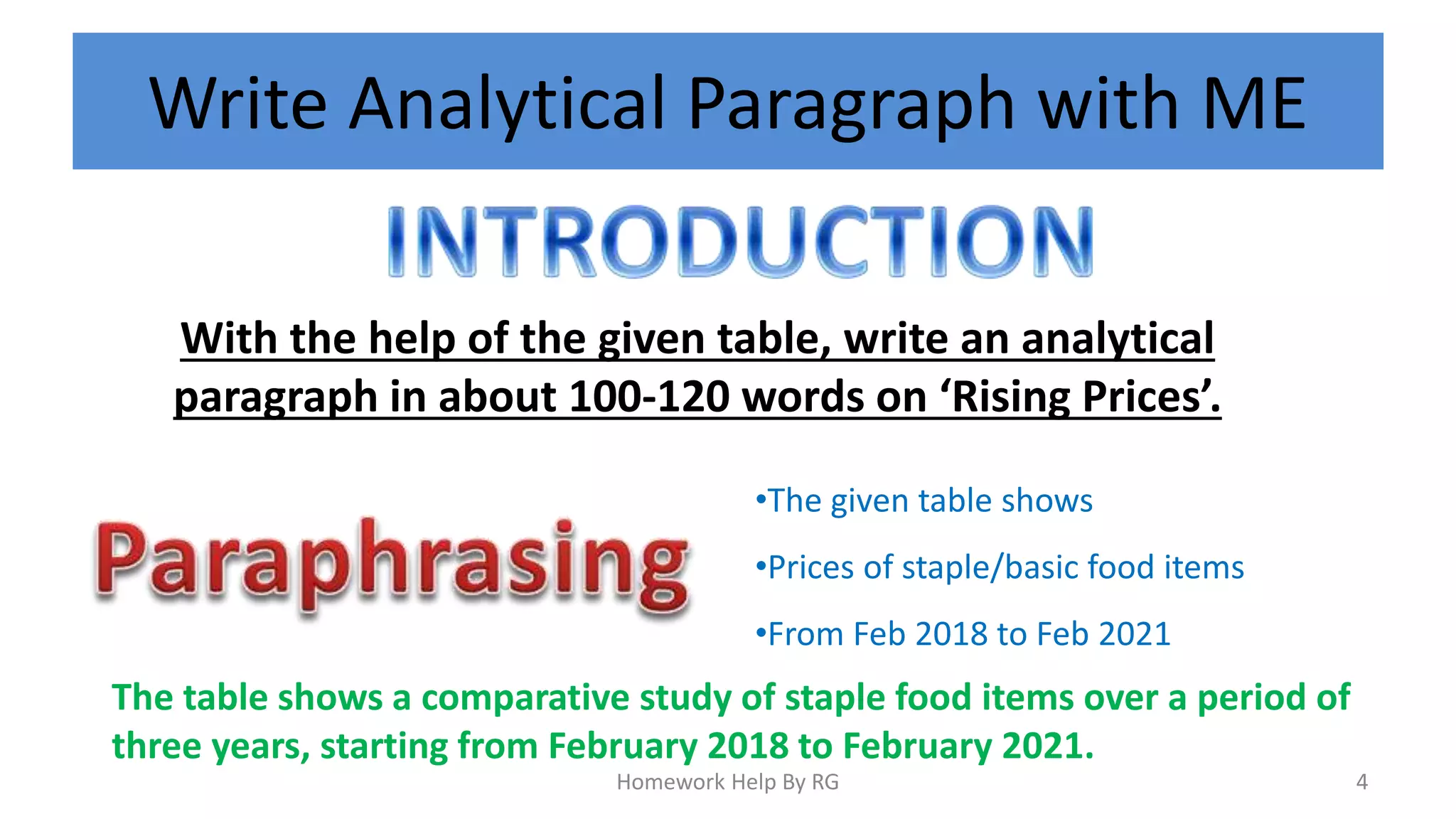Write analytical paragraph with me | PPTX