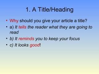 Write an article_tips | PPT