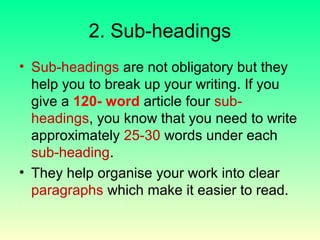 Write an article_tips | PPT