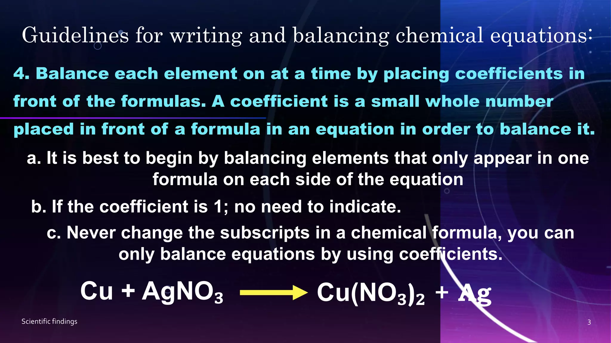 Write and balanced chemical equations.pptx | Chemistry | Science
