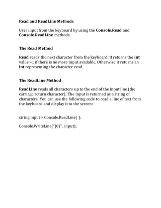 Write and write line methods | DOCX
