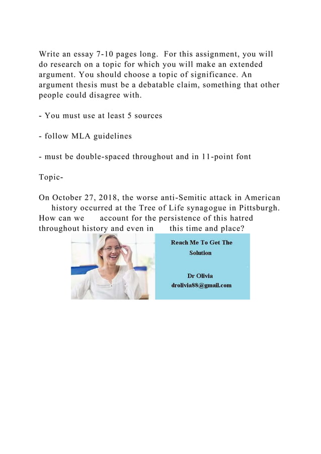 Write an essay 7-10 pages long. For this assignment, you will do re.docx