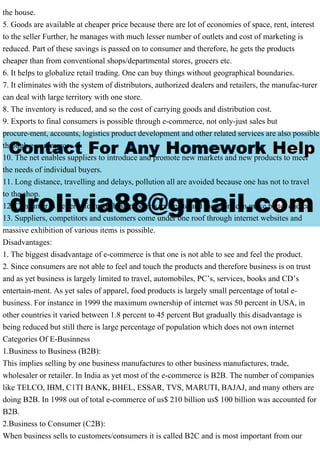 Write an essay on E-Businness and Compare the four categories of ebu.pdf