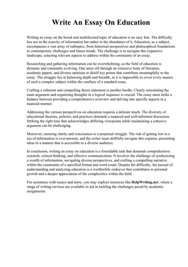 Write An Essay On Education.pdf