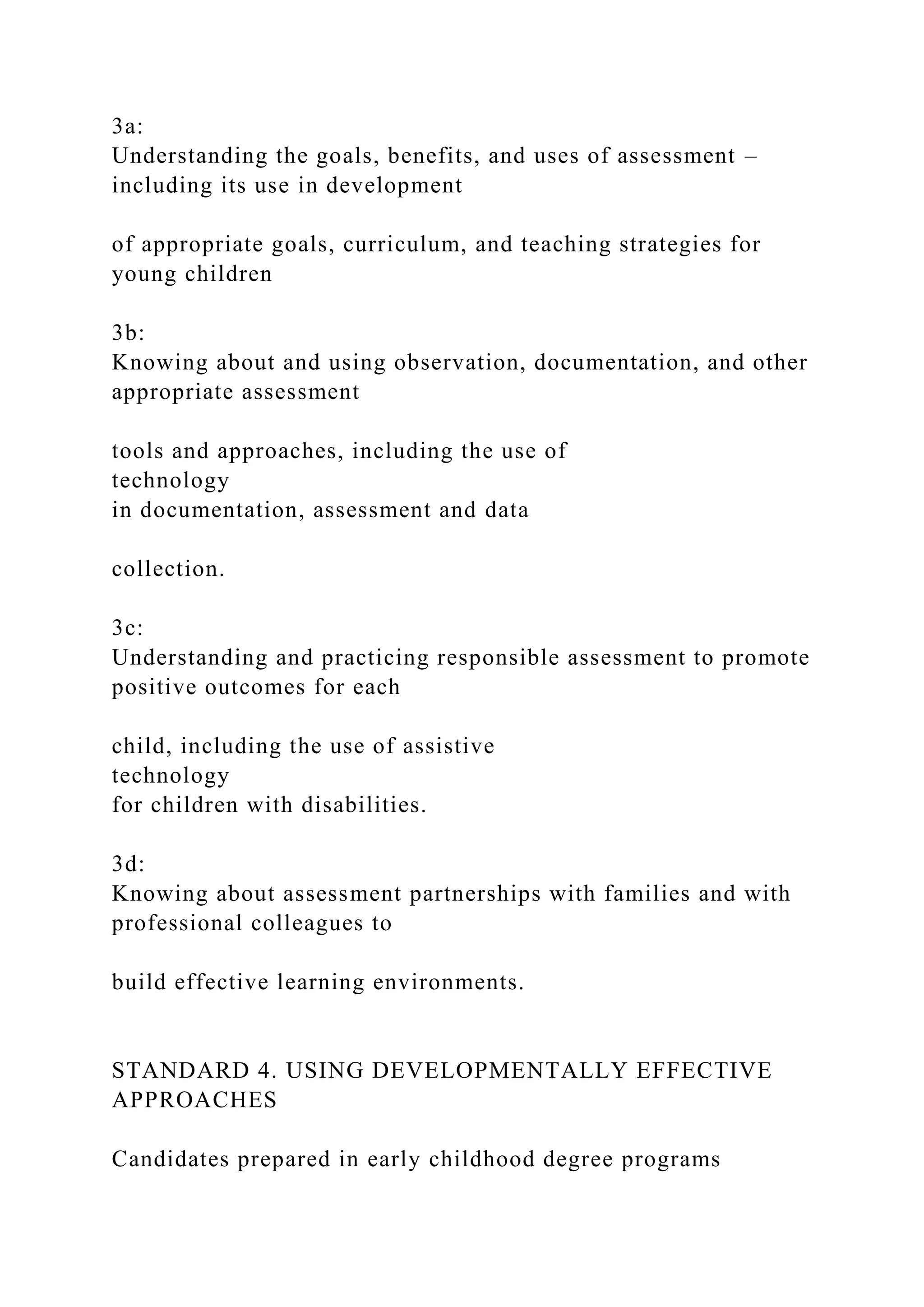 Write an essay that describes your understanding of the NAEYC Standa | DOCX