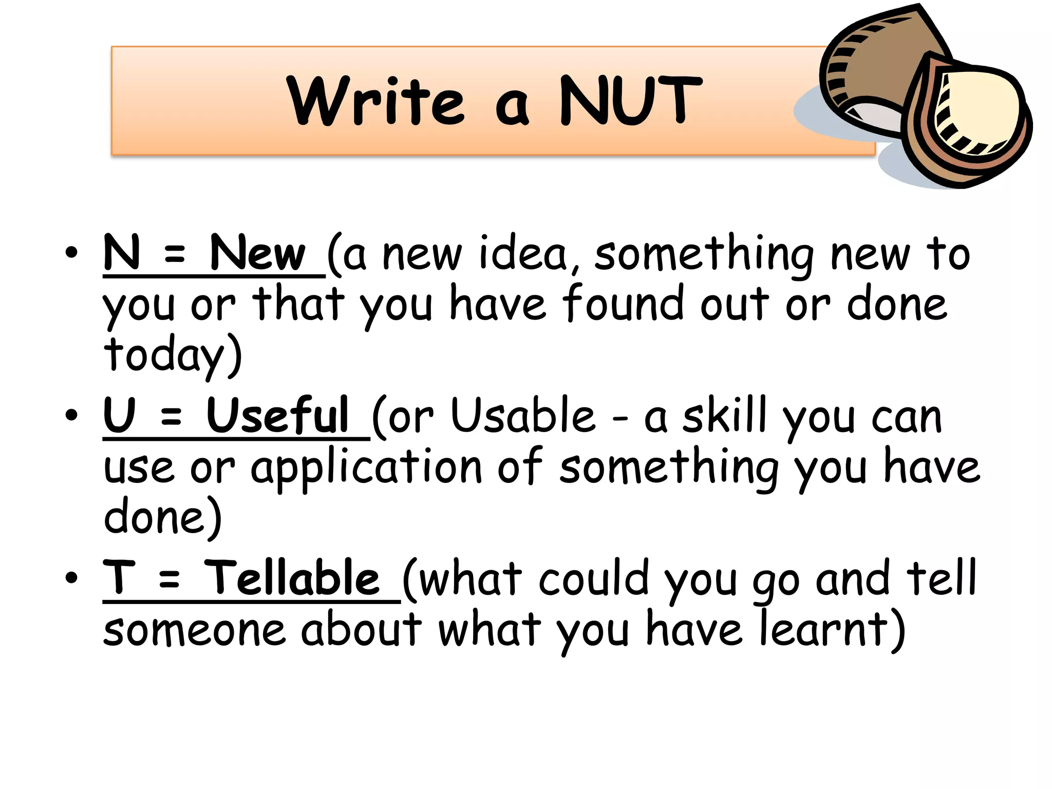 Write a nut | PPTX