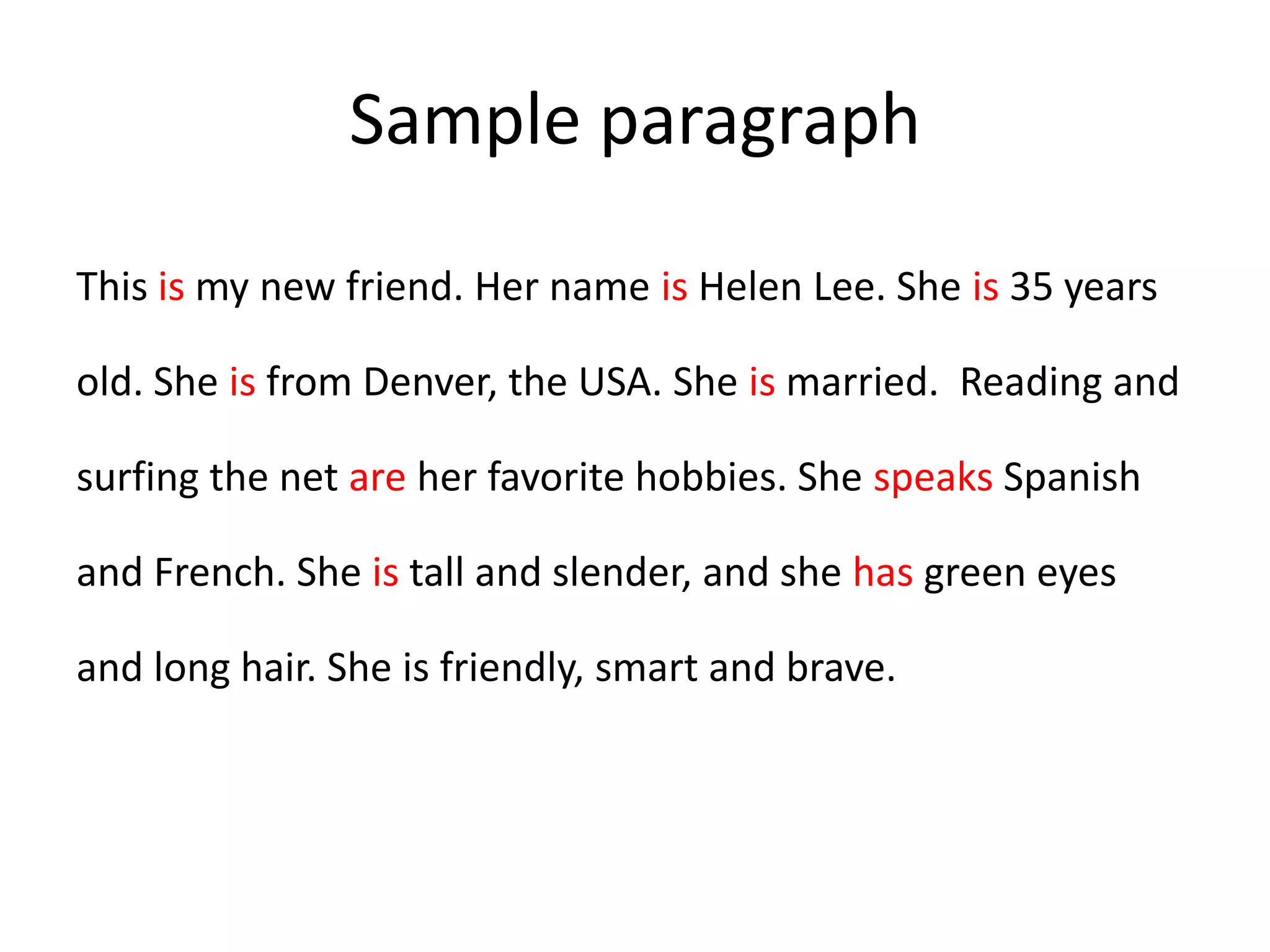Write a paragraph about this person | PPTX