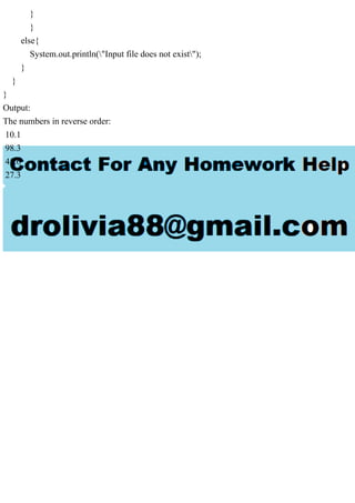 Write a program in Java that reads a set of doubles from a file, sto.pdf