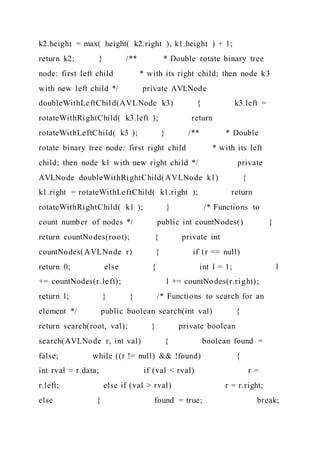 Write a program that displays an AVL tree along with its balance fac.docx