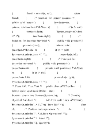 Write a program that displays an AVL tree along with its balance fac.docx