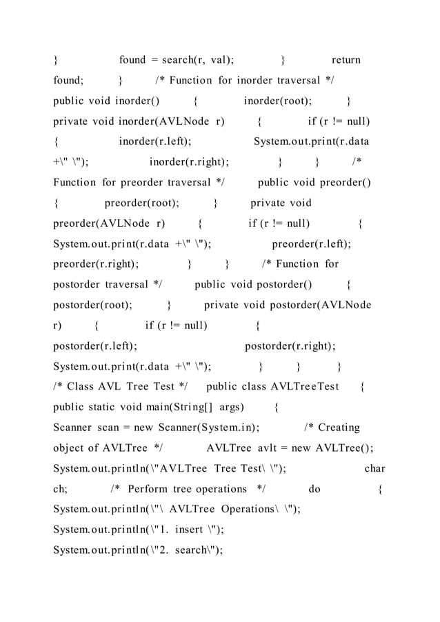 Write a program that displays an AVL tree along with its balance fac.docx
