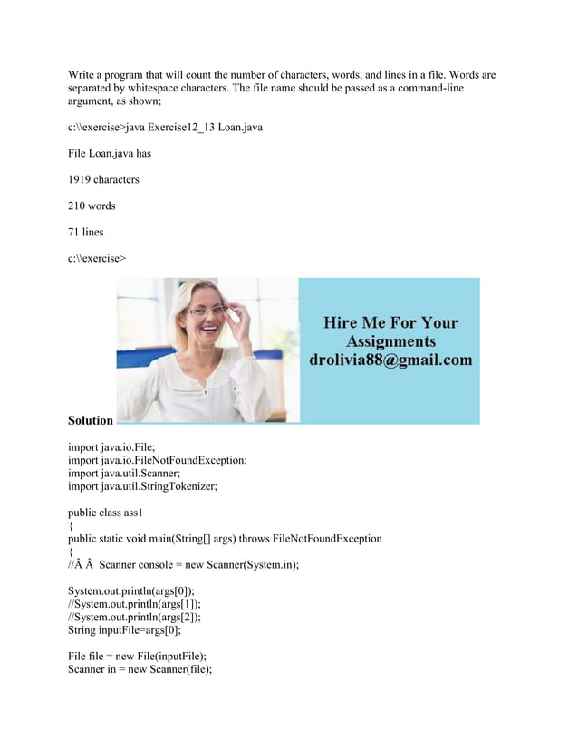 Write A Program That Will Count The Number Of Characters Words And Ldocx