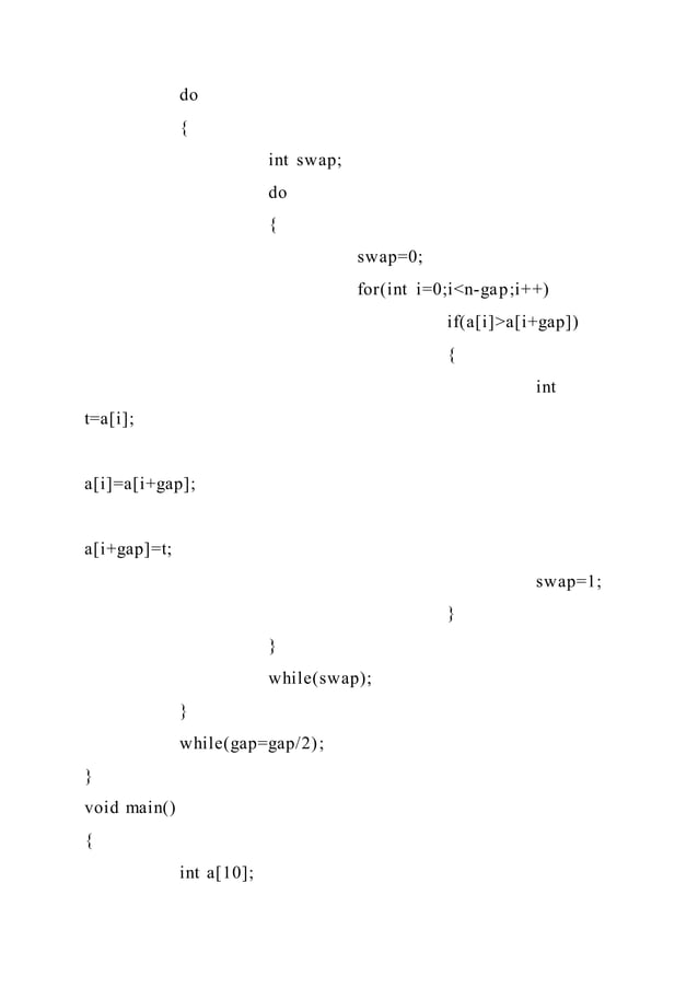 Write A Program To Implement And Test The Following Sorting Algorithmdocx