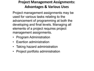 Complete Guide to Know How to Write a Project Management Assignment | PPTX