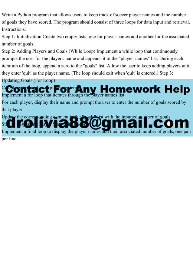 Write a Python program that allows users to keep track of soccer pla.pdf