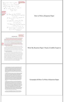 Write A Reaction Paper | PDF