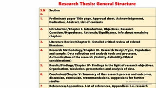 Write a research thesis structure and process | PPTX