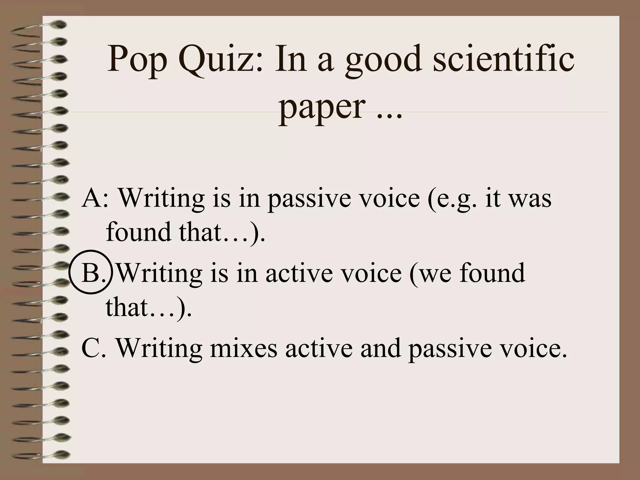 Write a Scientific Paper.ppt | Science