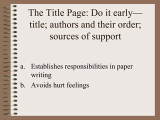 Write a Scientific Paper.ppt | Science