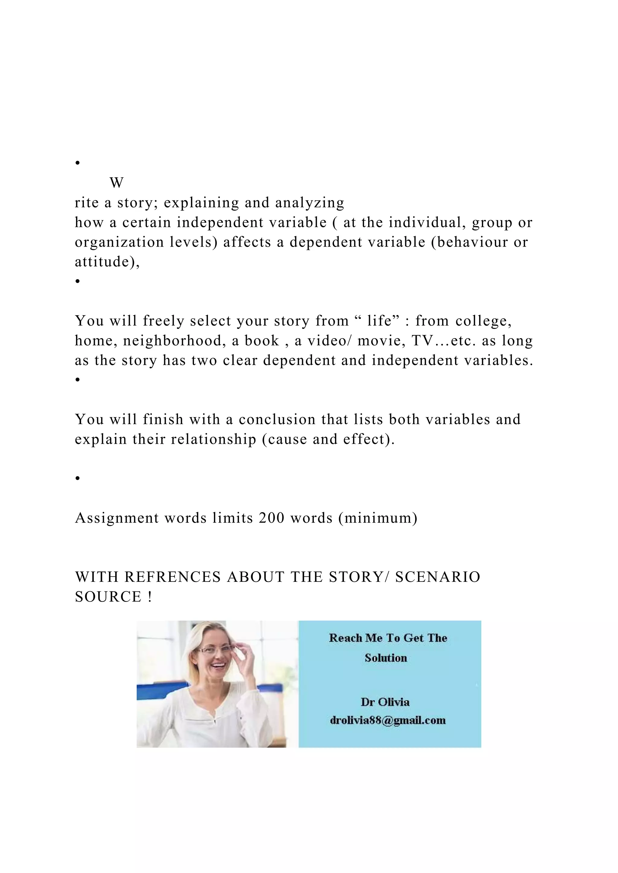 Write a story; explaining and analyzing how a ce.docx