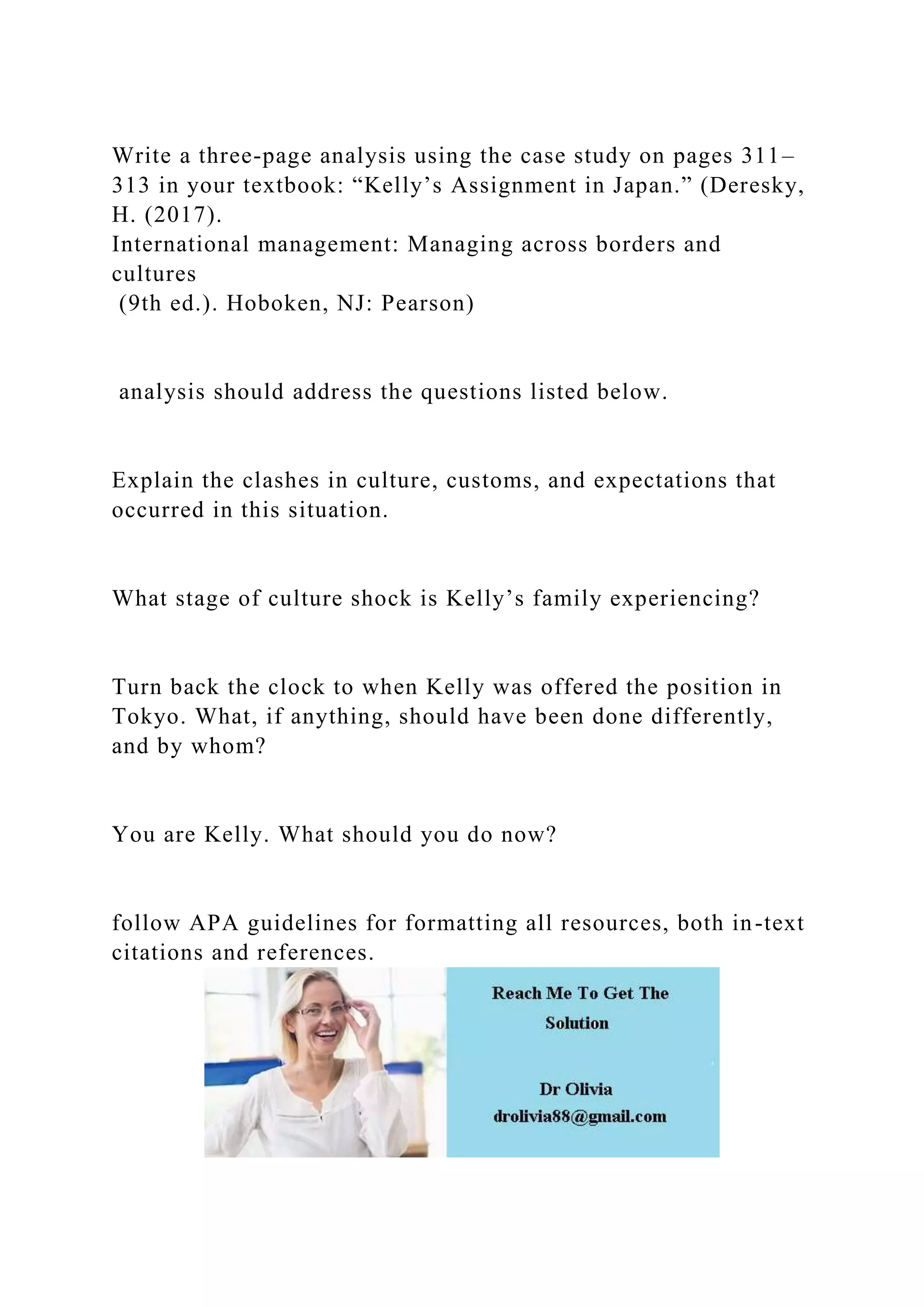 Write a three-page analysis using the case study on pages 311–313 in.docx