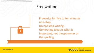 Write before you write: prewriting strategies | PPT