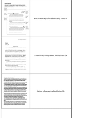 Write College Papers | PDF
