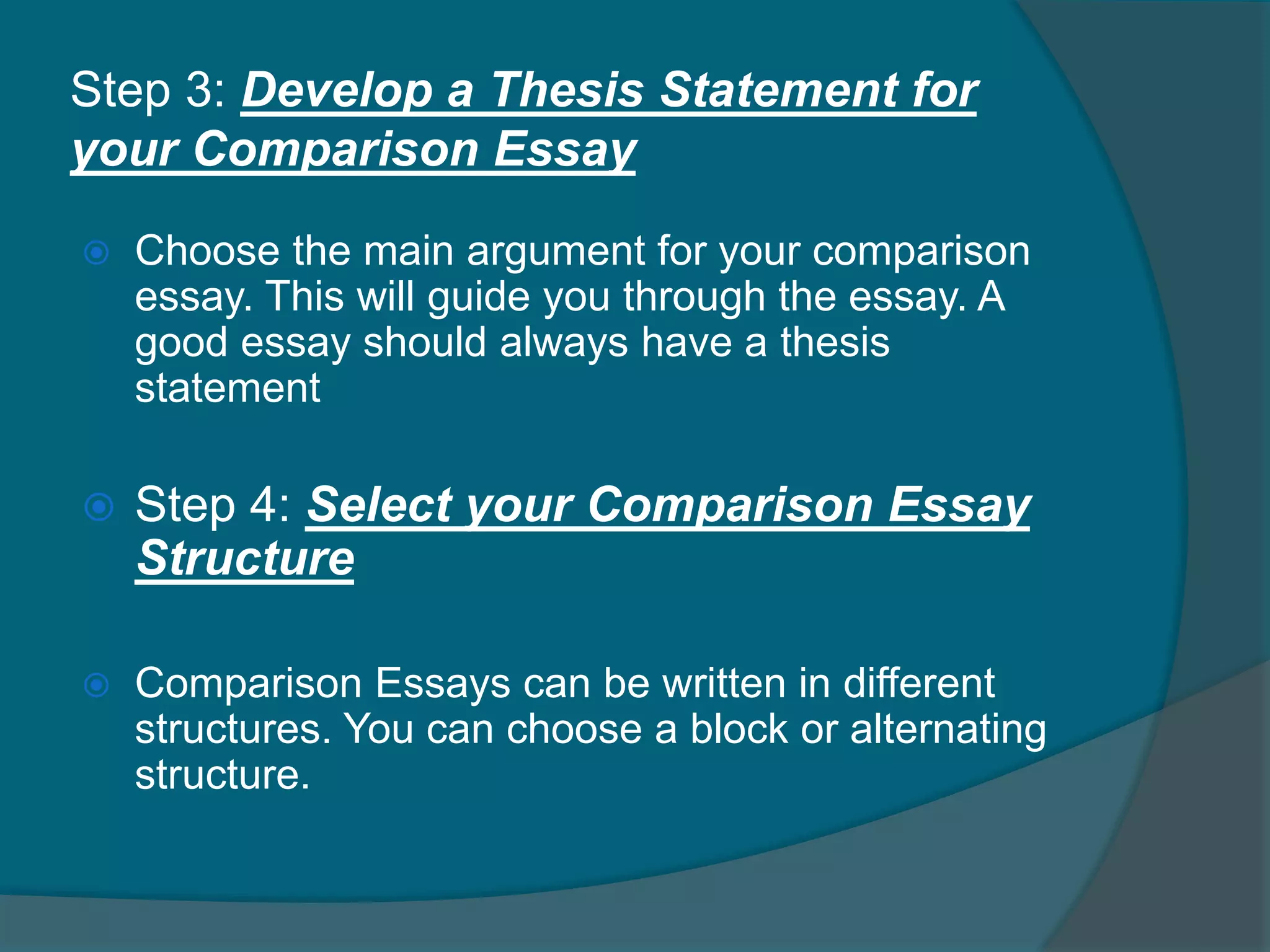 Write comparison essay 1 | PPTX