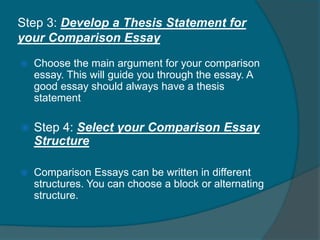 Write comparison essay 1 | PPTX