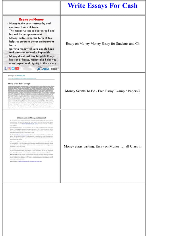 Write Essays For Cash | PDF