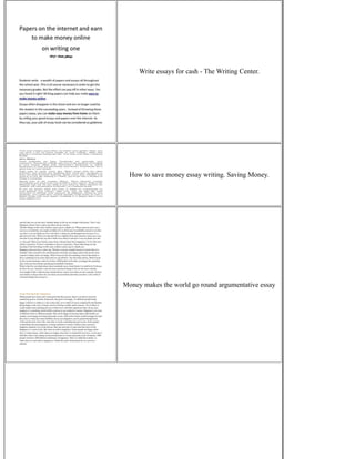 Write Essays For Cash | PDF