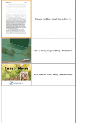 Write Essays For Cash | PDF