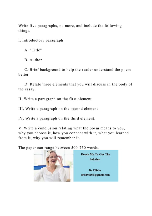 Write five paragraphs, no more, and include the following things. | DOCX