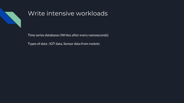 Write intensive workloads and lsm trees | PPT