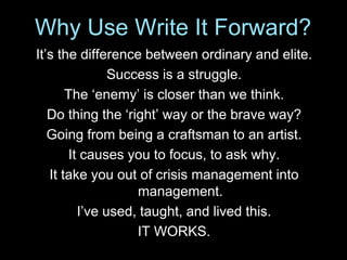 Write It Forward: From Writer to Successful Author | PPTX