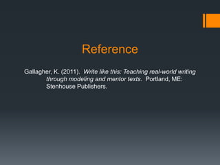 Write Like This - Analysis Presentation | PPTX