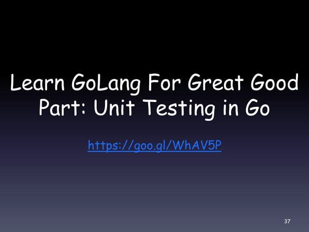 Write microservice in golang | PPT