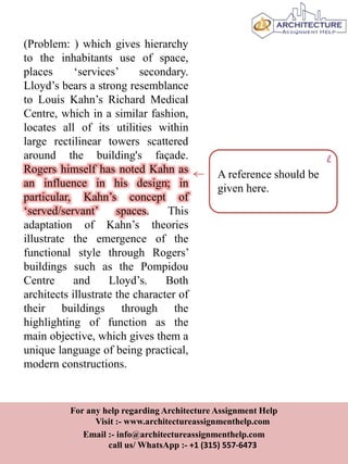 Write My Architecture Assignment | PPTX