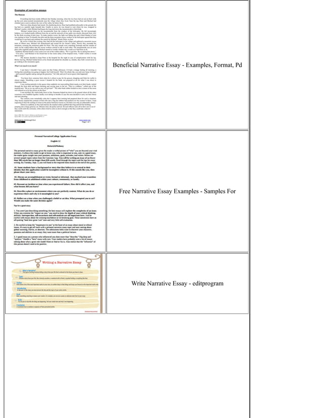 Write Narrative Essay | PDF