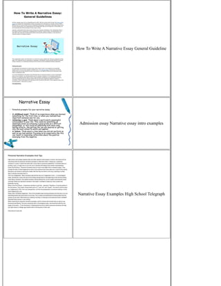Write Narrative Essay | PDF