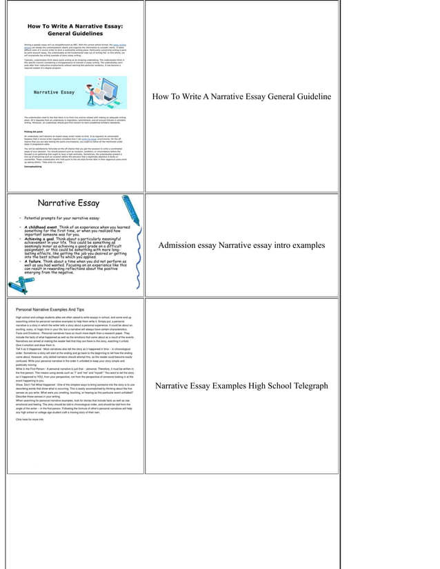 Write Narrative Essay | PDF