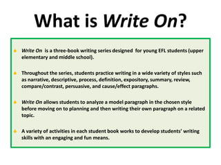 Write On Product Presentation | PPTX | Homework and Study | Education