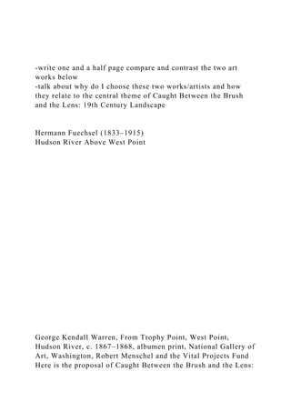-write one and a half page compare and contrast the two art work.docx