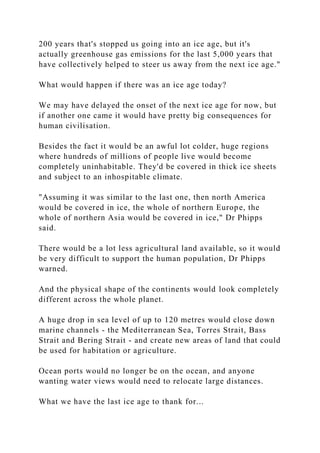 write one page of this articleAre we due for another ice age | DOCX ...