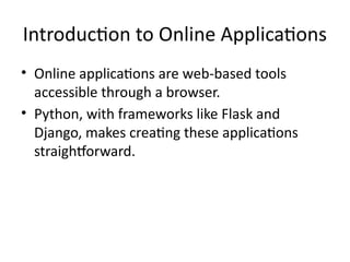 How to write your first online programme in Python | PPTX