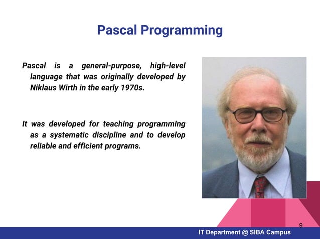 Write Programs To Solve Problems Pascal Programming