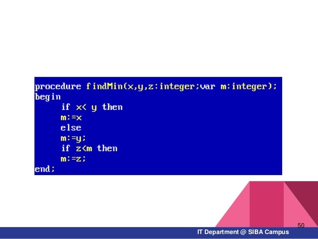 Write Programs To Solve Problems Pascal Programming