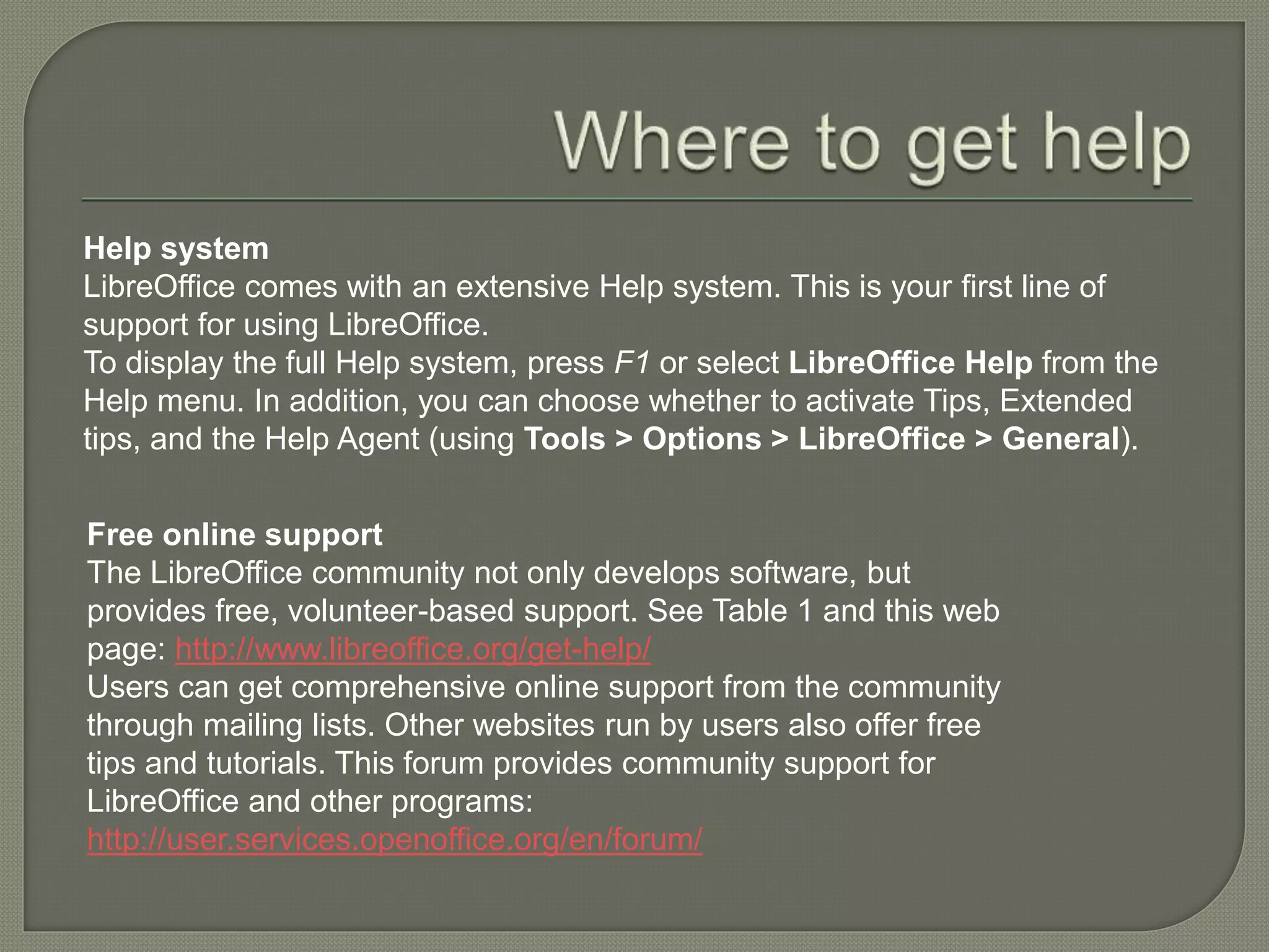 Libre Office Writer Lesson 1 | PPTX
