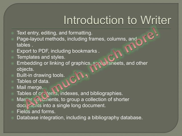 Libre Office Writer Lesson 1 | PPTX | Desktop Publishing | Computer Software and Applications